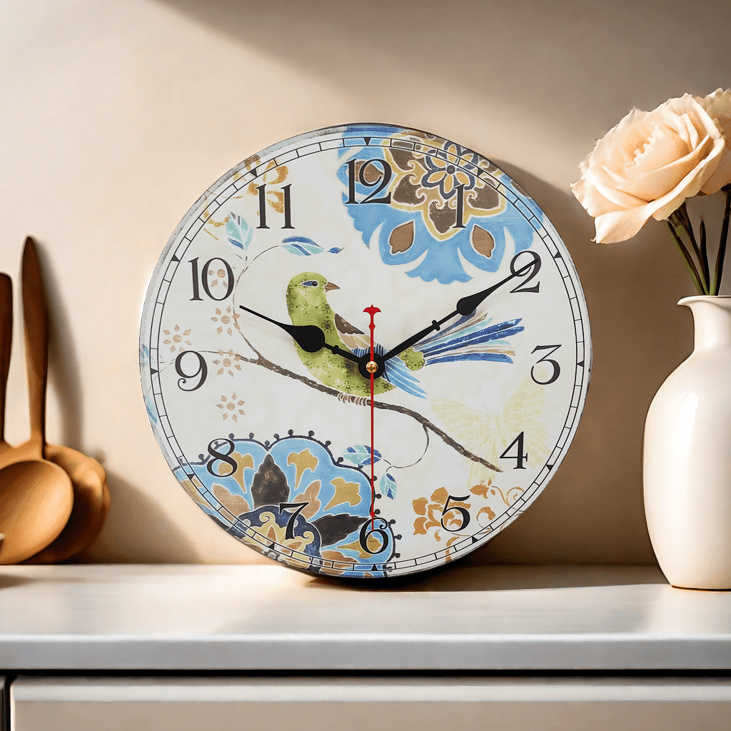 12 Inch Wooden Silent Wall Clocks for Living Room Kitchen Decor with ...