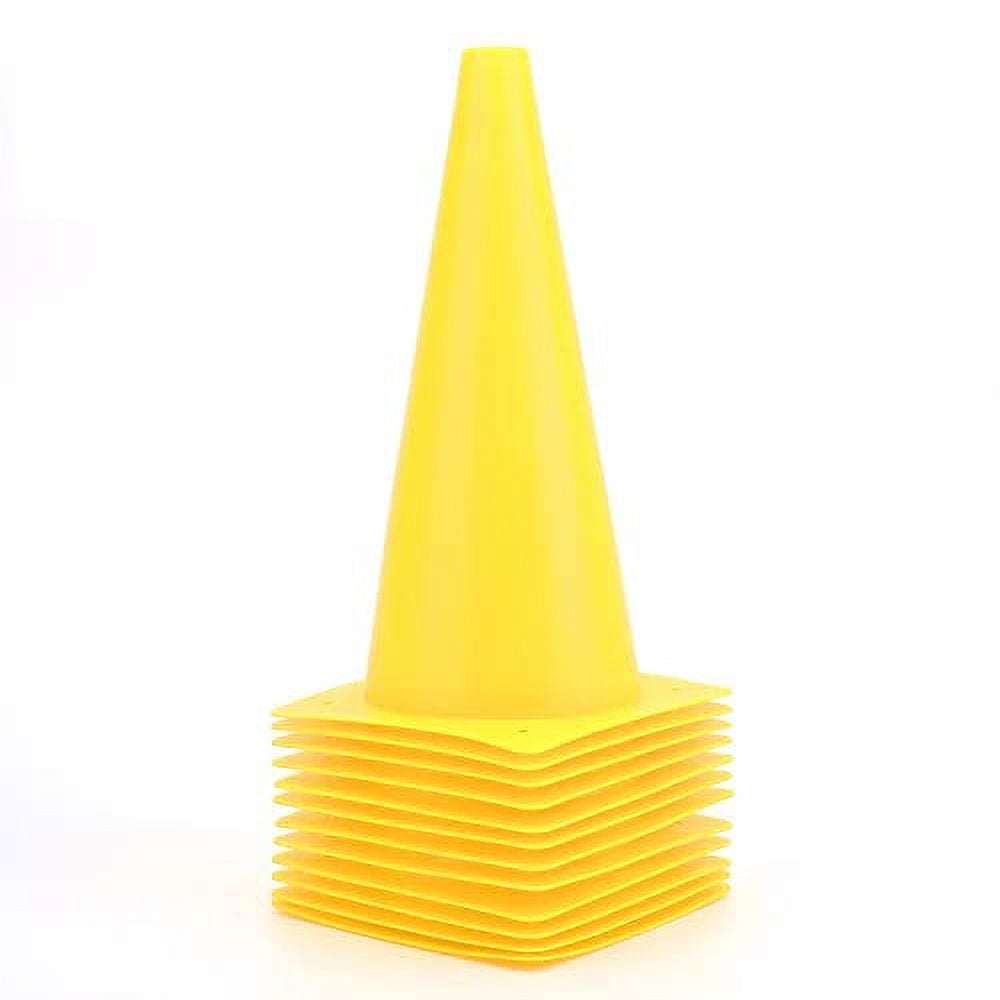 12 Inch Yellow Traffic Training Cones, Plastic Safety Parking Cones ...
