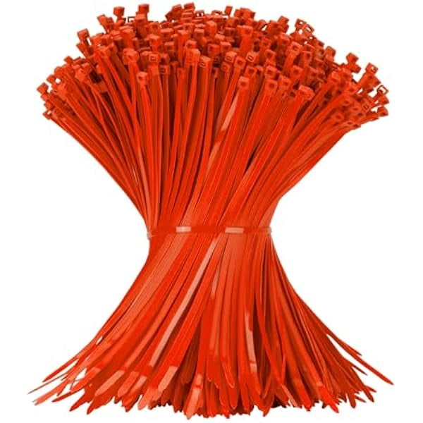 12 Inch Zip Ties Red 1000 PCS, 50 Lbs- Heavy Duty Tensile Strength ...