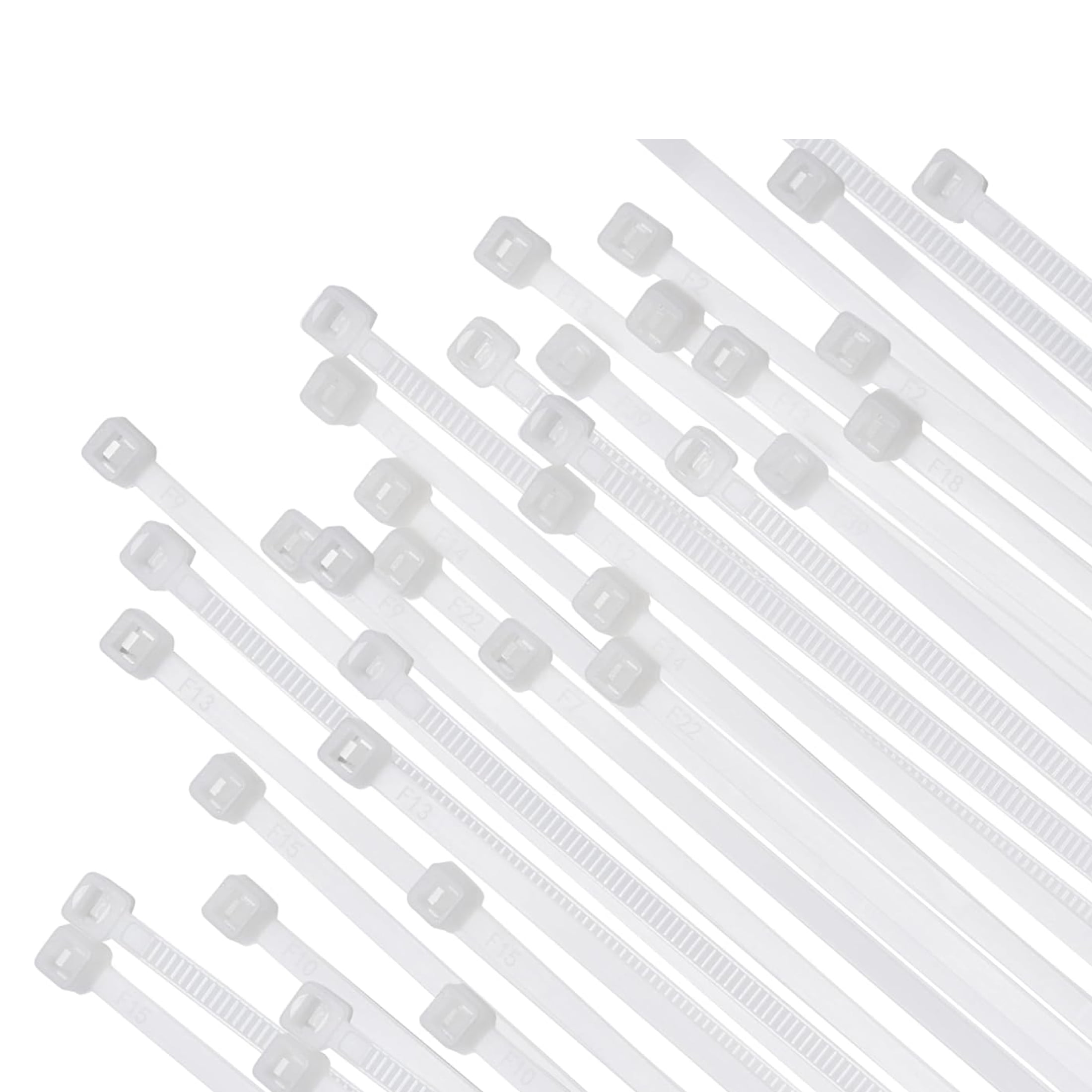 Bolt Dropper, 12" White Zip Cable Ties, 100 Pack, Heavy Duty Nylon ...