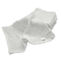 24 Pack - 12 x 12 White Cotton Ribbon Washcloths Rags - Lt Weight Thin ...