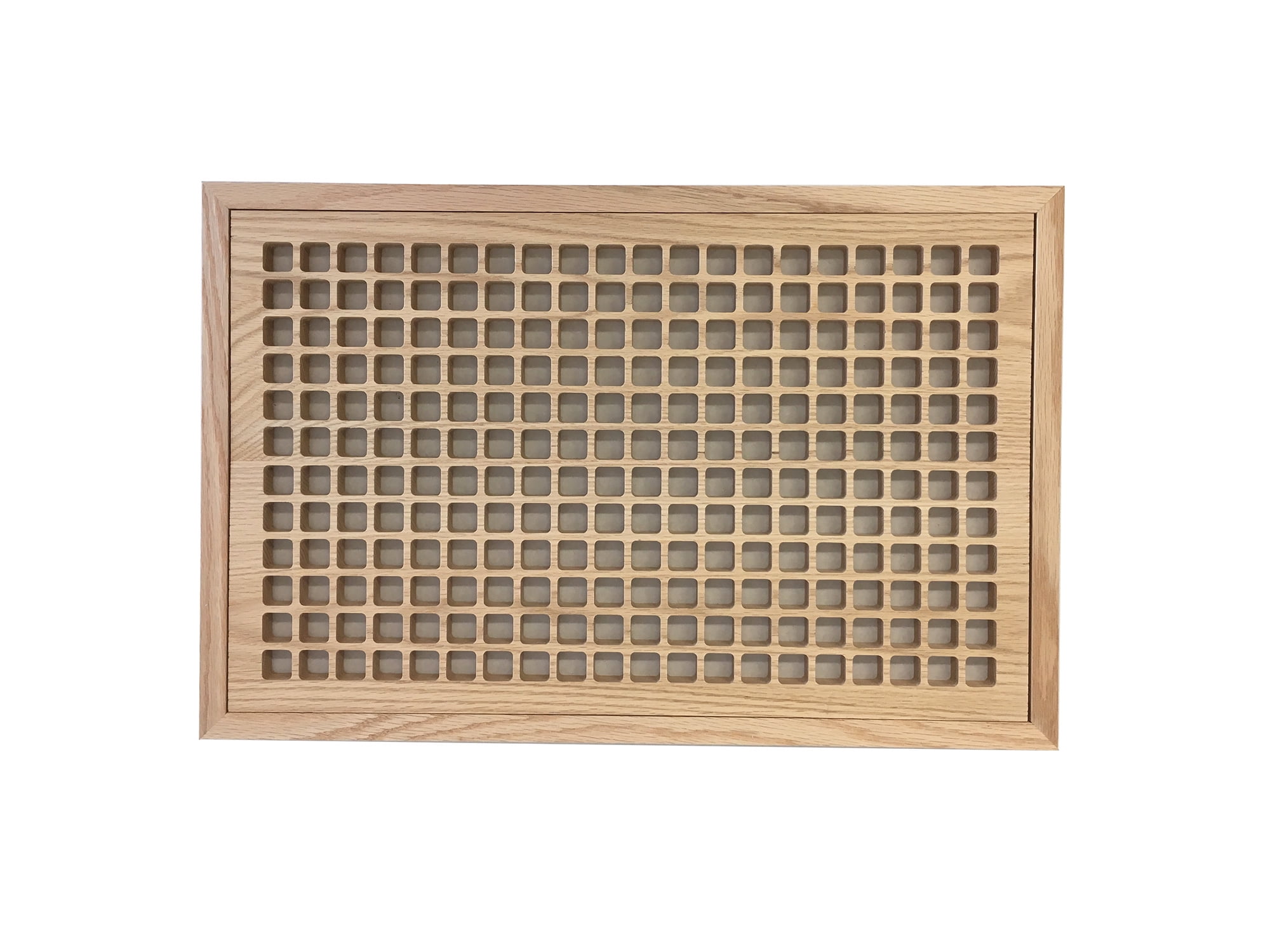 12 Inch x 18 Inch White Oak Hardwood Vent Floor Register Flush Mount ...
