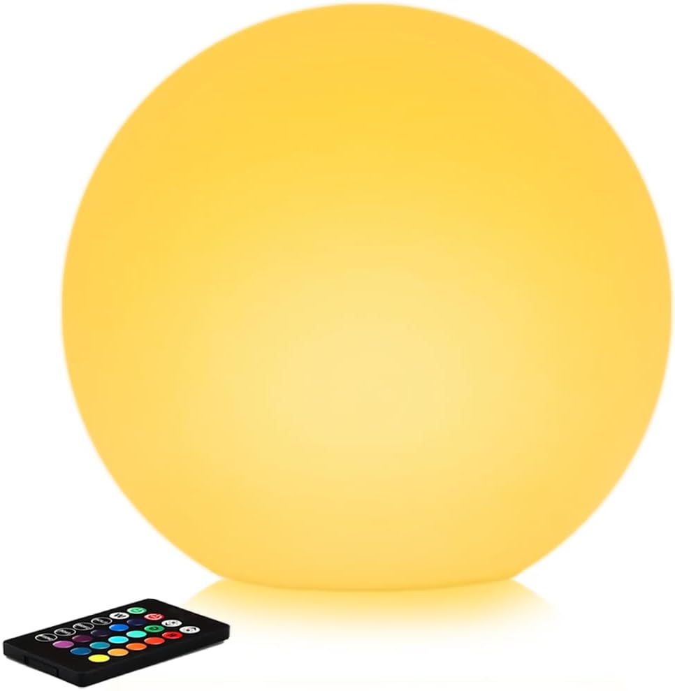 12 InchSolar Glowing Ball Light Outdoor, Solar Garden Globe Light W ...