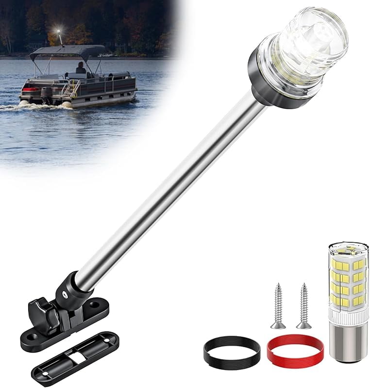 12 Inches Bimini Light for Pontoon Boat, Pontoon Navigation Lights ...