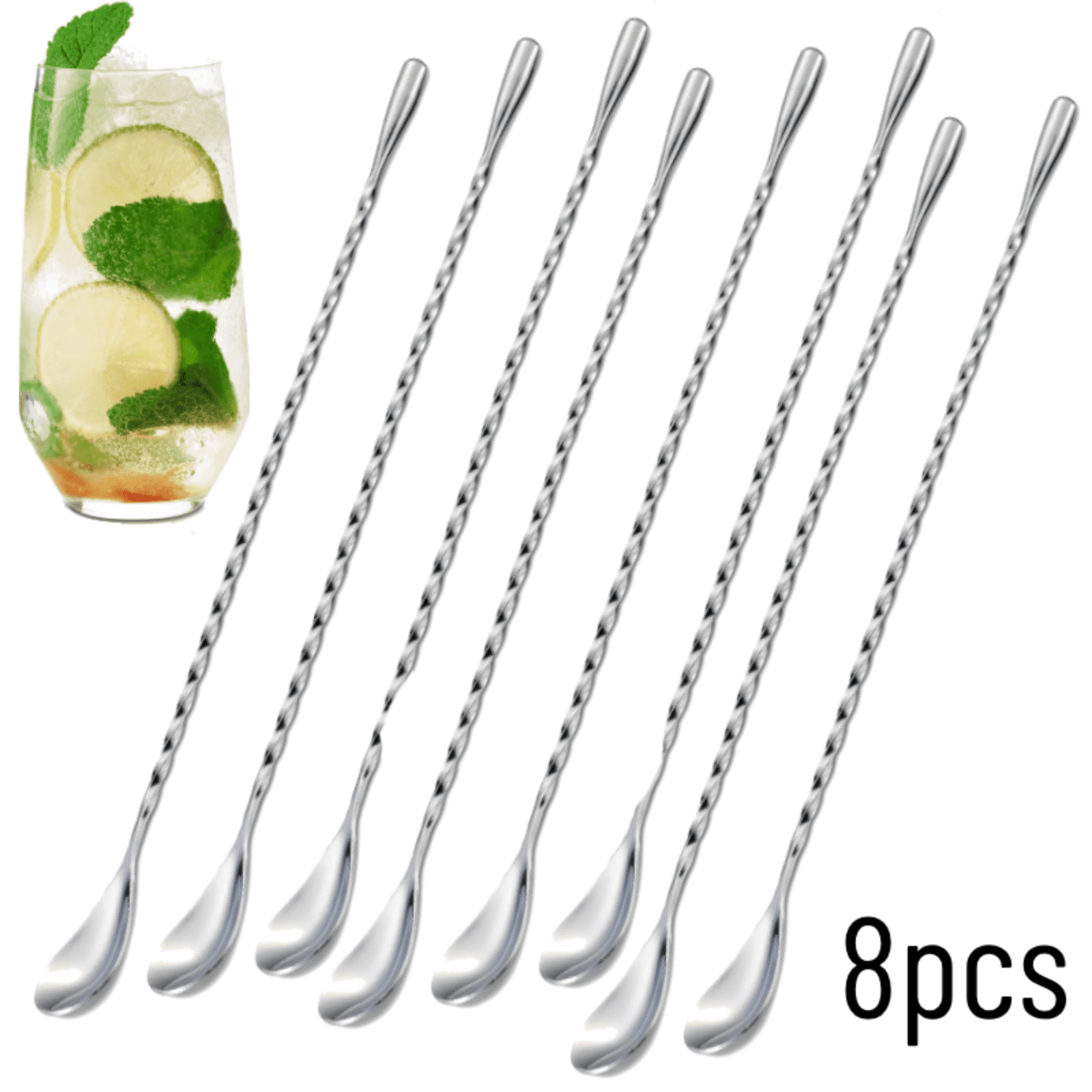 12 Inches Food-Grade Stainless Steel Bar Mixing Spoon, Stirring ...