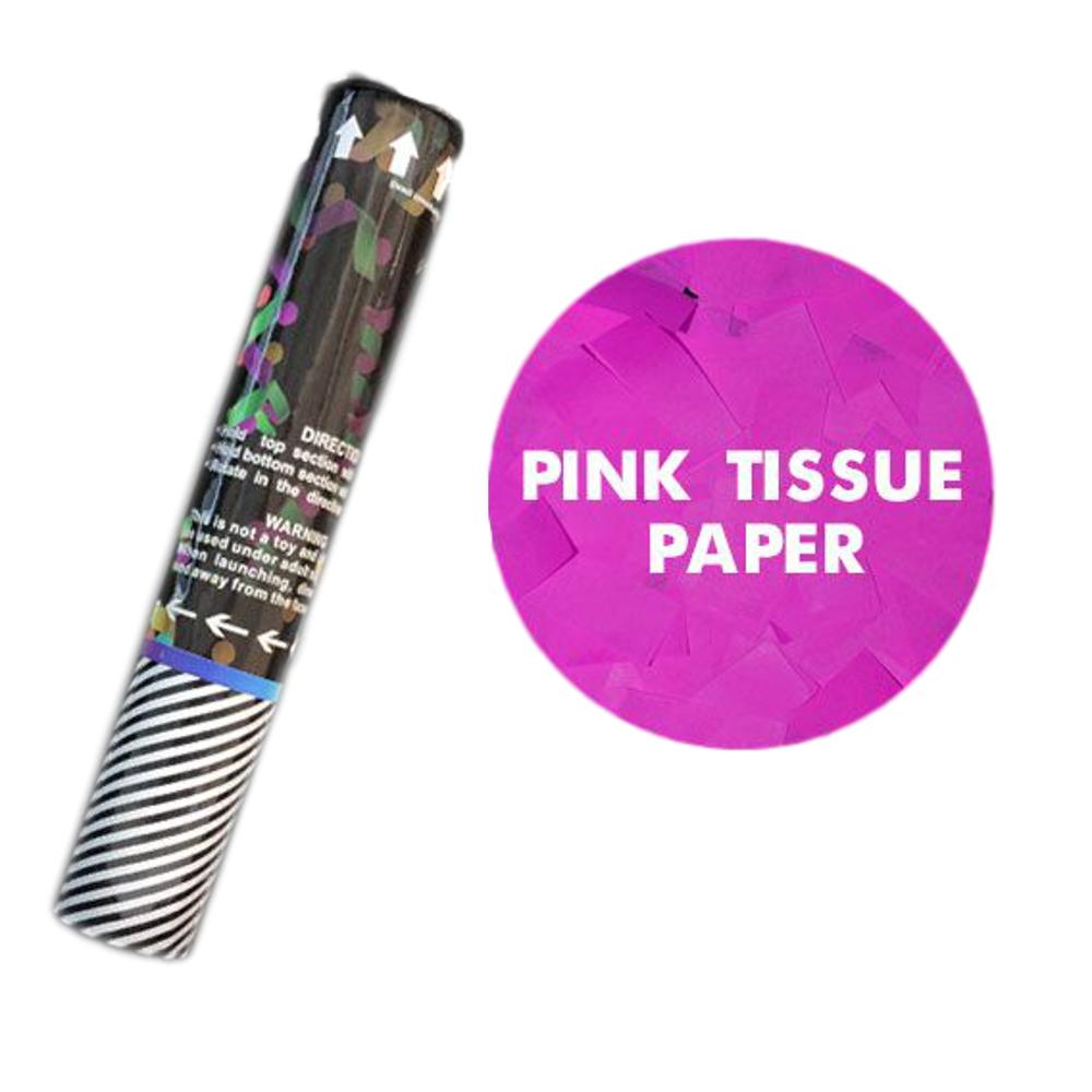 12 Inches Pink Tissue Paper Gender Reveal Confetti Cannon - Walmart.com