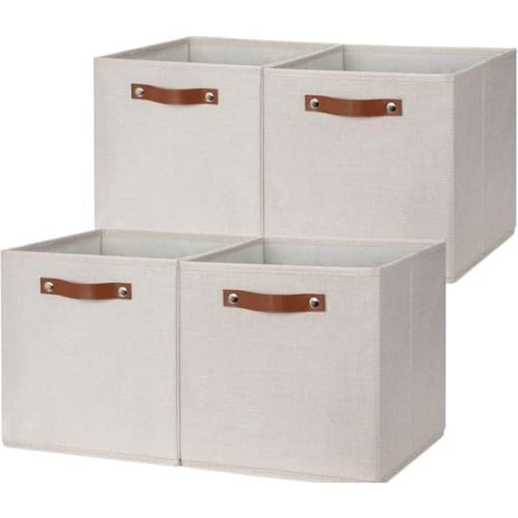 12 Inches Storage Bins for Organizing,4PCS Fabric Bins Closet Cubes ...