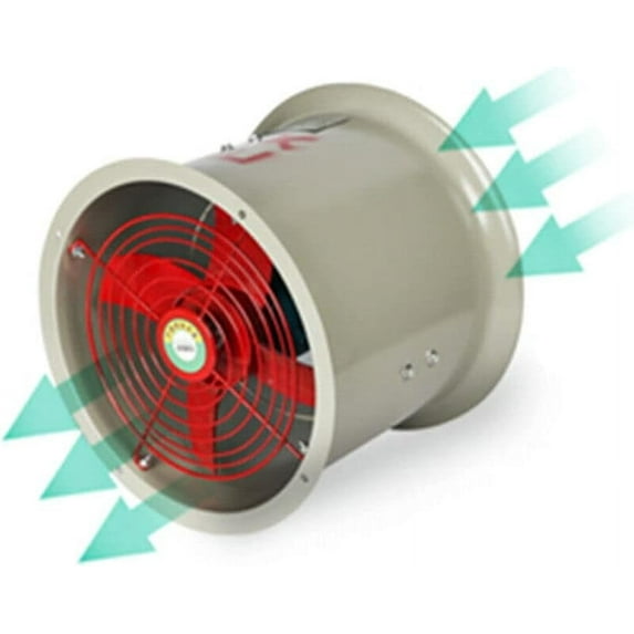 12" Inline Duct Ventilation Fan, Pipe Spray Booth Paint Fumes Exhaust ...