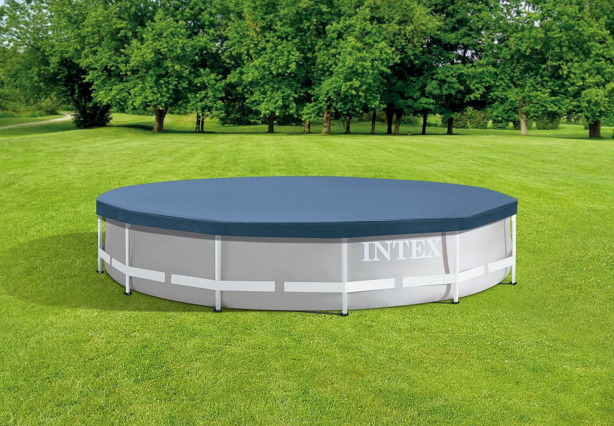 Intex 12' Durable Frame Set Pool Cover with Accessories for Cleaning ...
