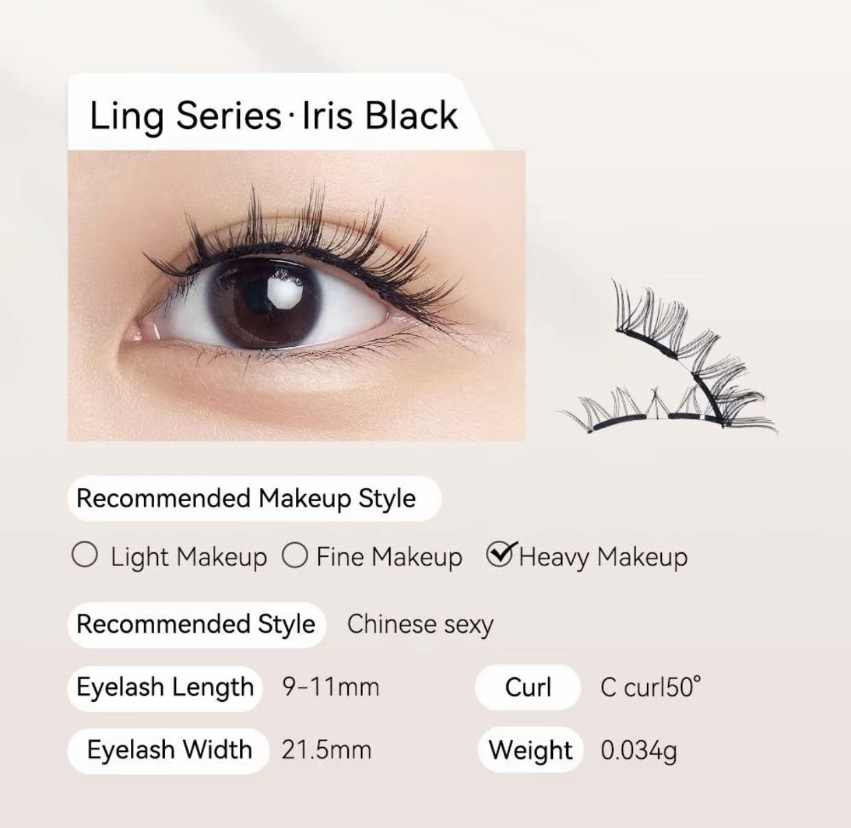 #12 Iris Black WOSADO Soft Ultra Widen Magnetic Eyelashes natural look ...