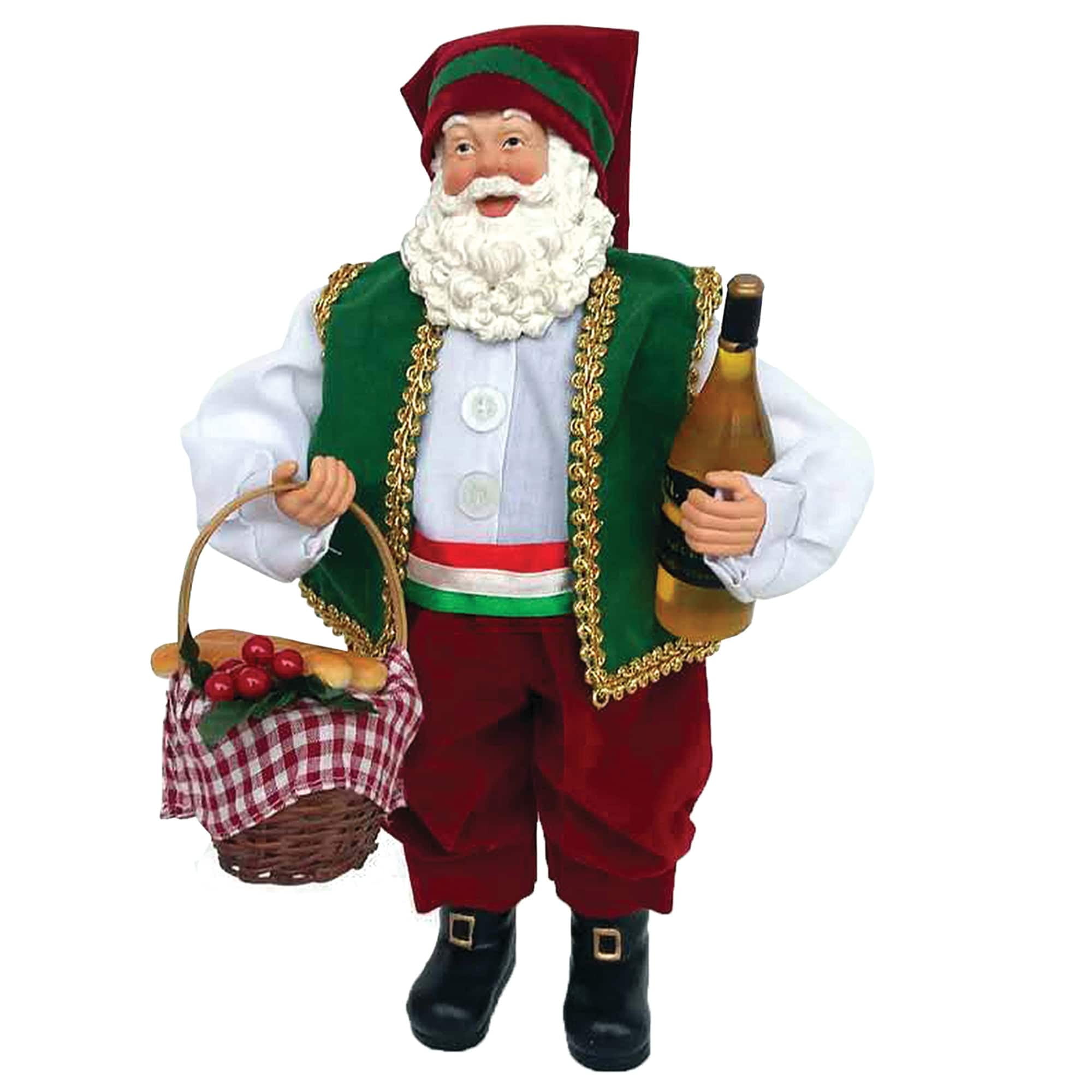 12" Italian Santa - Multi, Standing Figure Decoration - Walmart.com