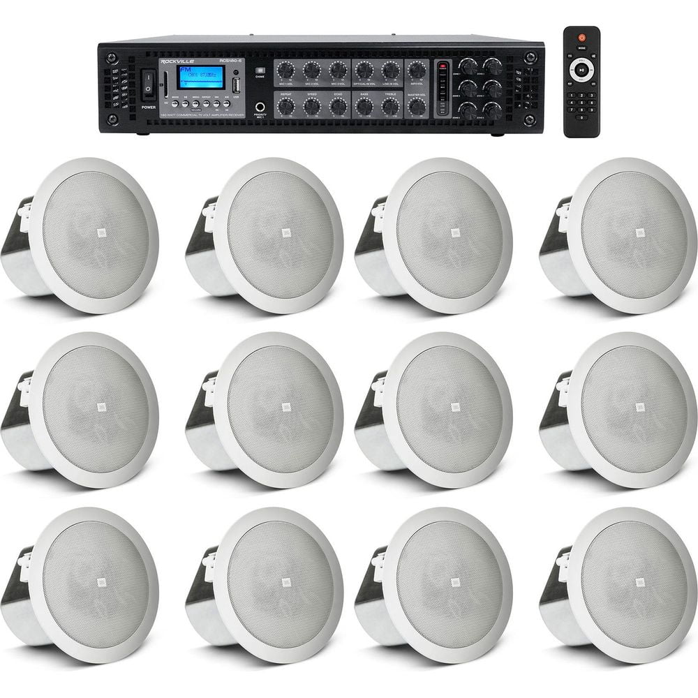 (12) JBL 3" Ceiling Speakers+6-Zone Bluetooth Amplifier For Restaurant ...
