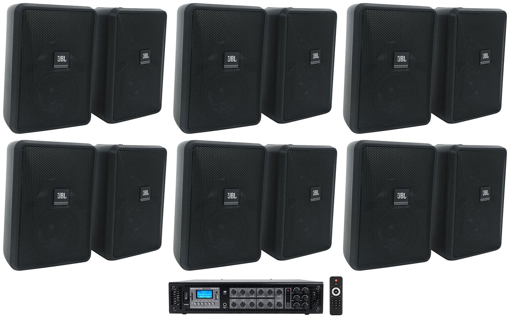 (12) JBL Control 23-1 Black 3" Indoor/Outdoor 70v Commercial Wall ...