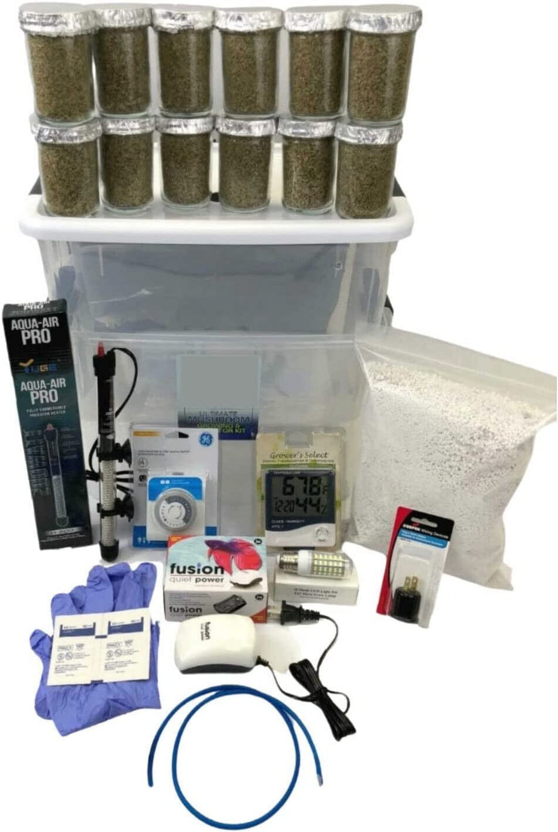 12 Jars Mushroom Growing Kit Ultimate Fast Automated Cultivation ...