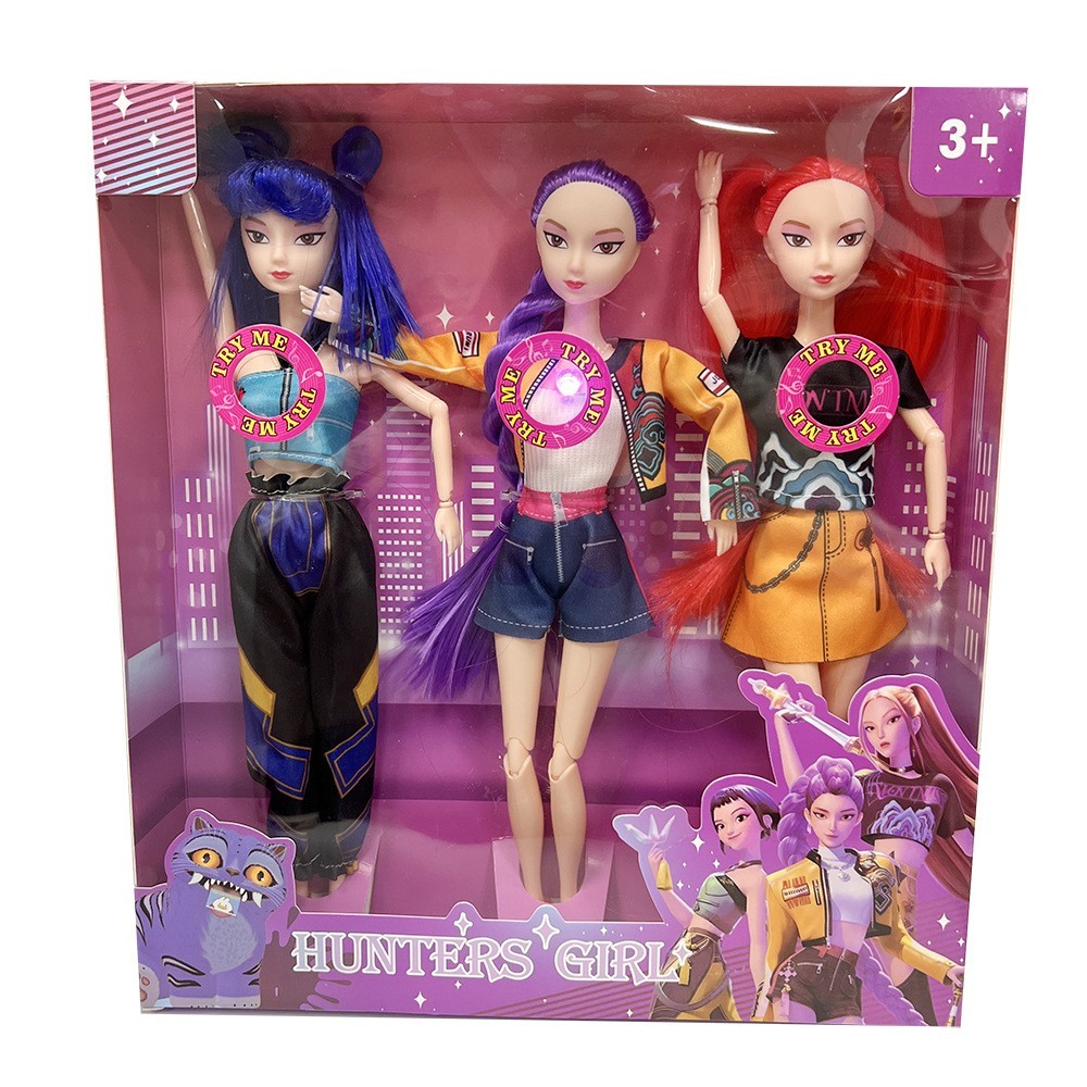12" K-pop Singer Dolls, Fashion SInger Group Hunters Dolls, Collectible ...