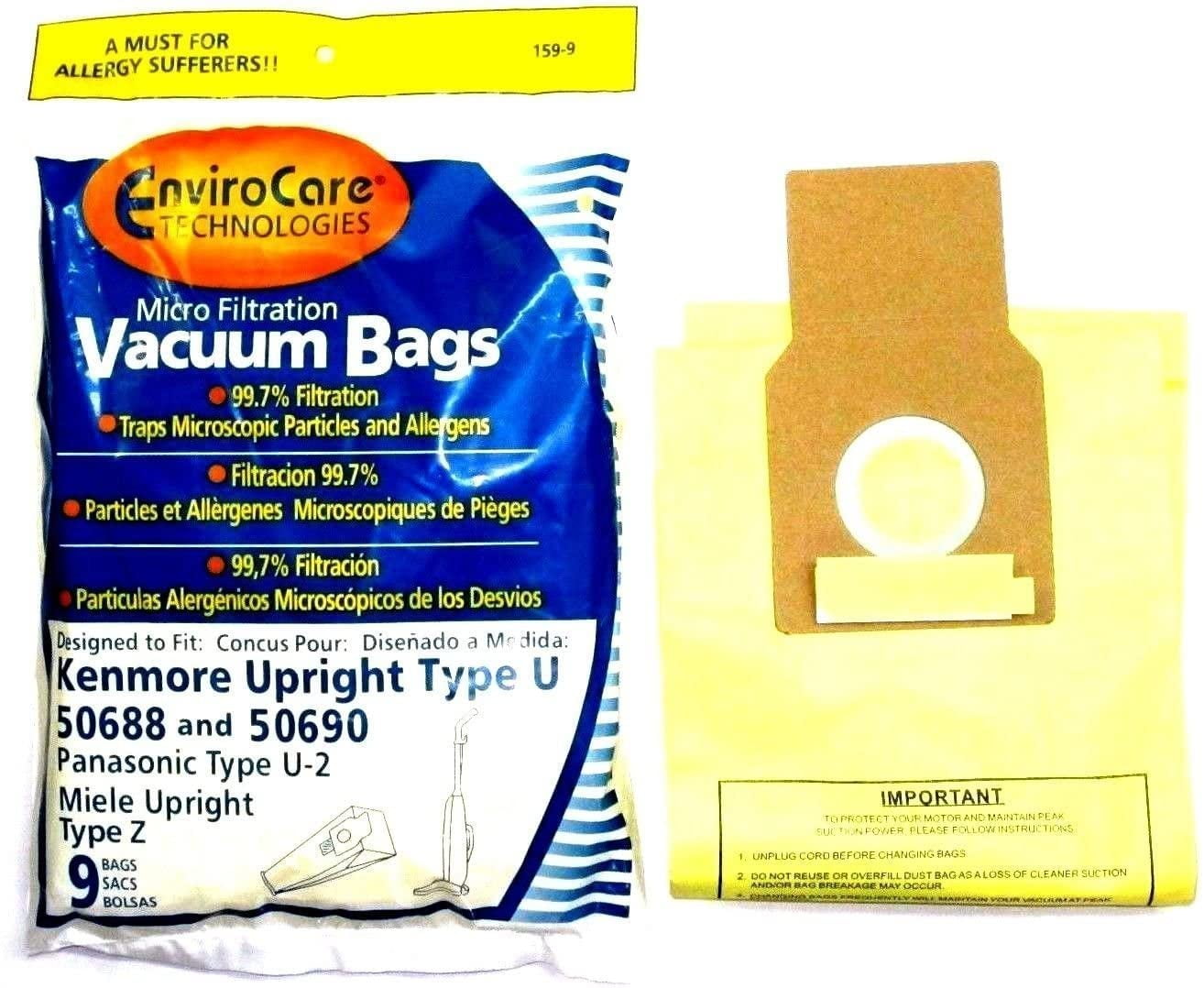12 KENMORE UPRIGHT 50688 & 50690 MICROFILTRATION VACUUM SWEEPER BAGS ...