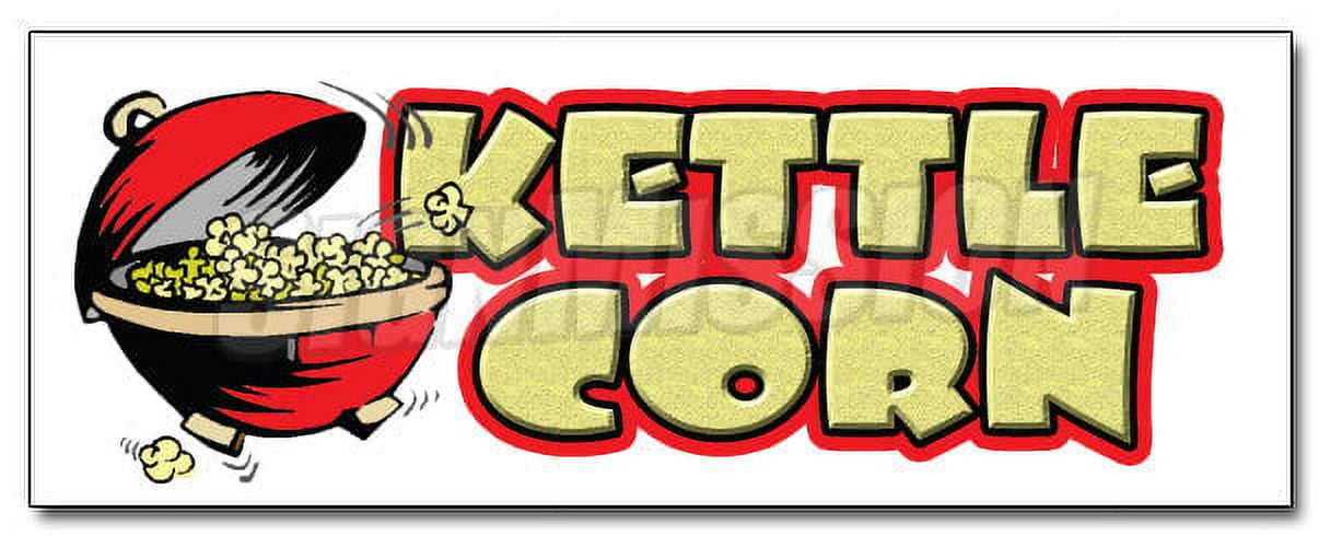 12" KETTLE CORN DECAL sticker carmel popcorn - Walmart.com