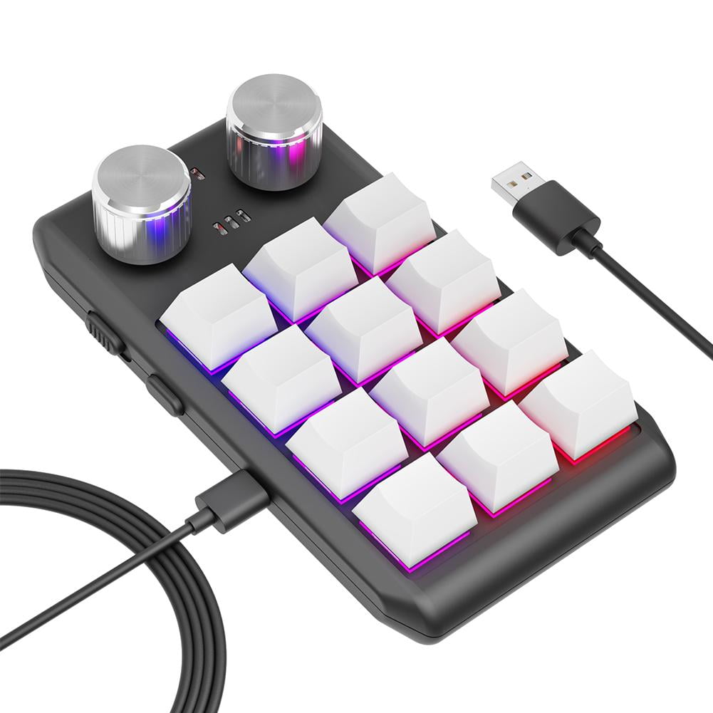 12 Key Keyboard Custom Shortcuts RGB Programmable Keys C1 Bluetooth ...