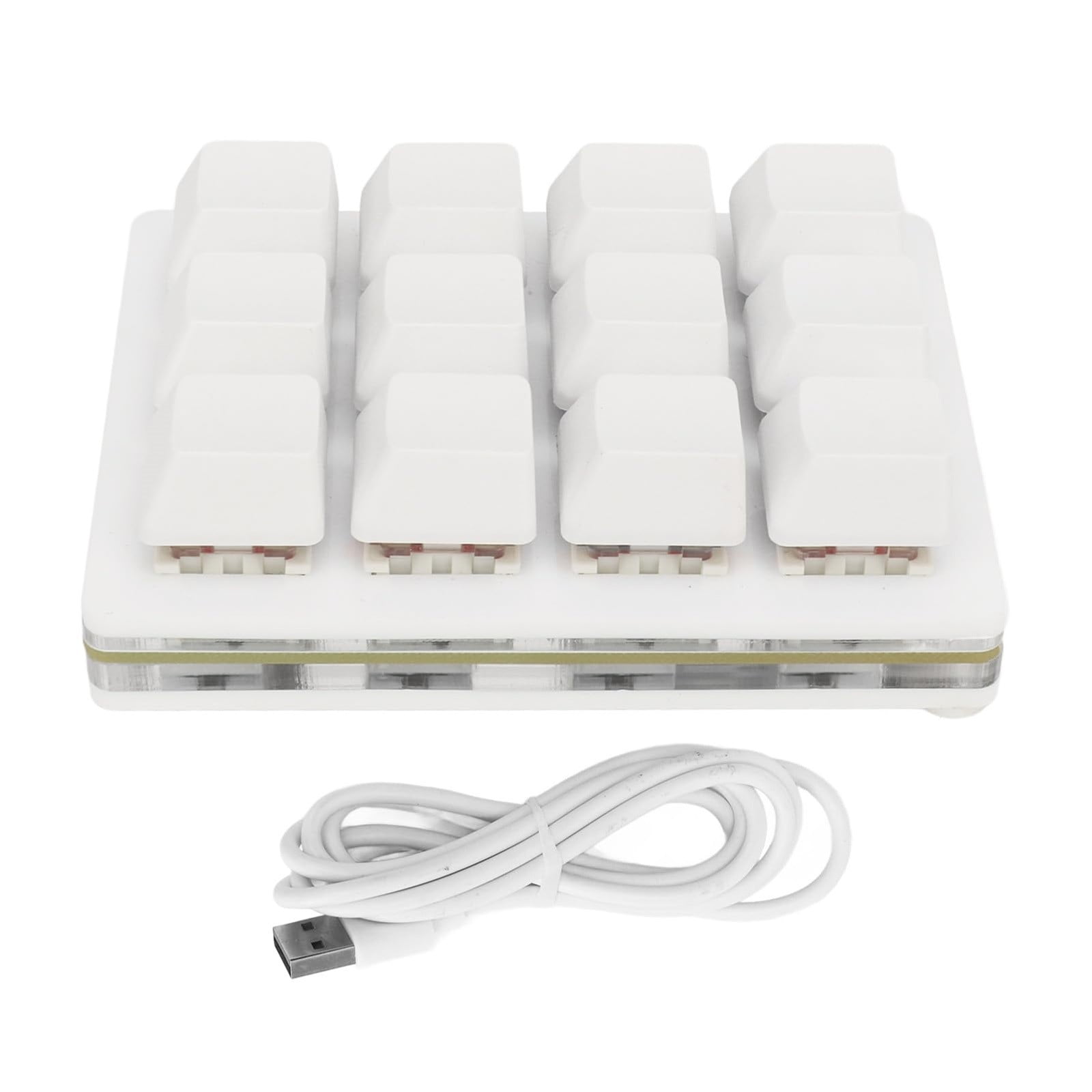 12-Key Mechanical Gaming Keyboard - Ergonomic One-Handed Keypad with ...