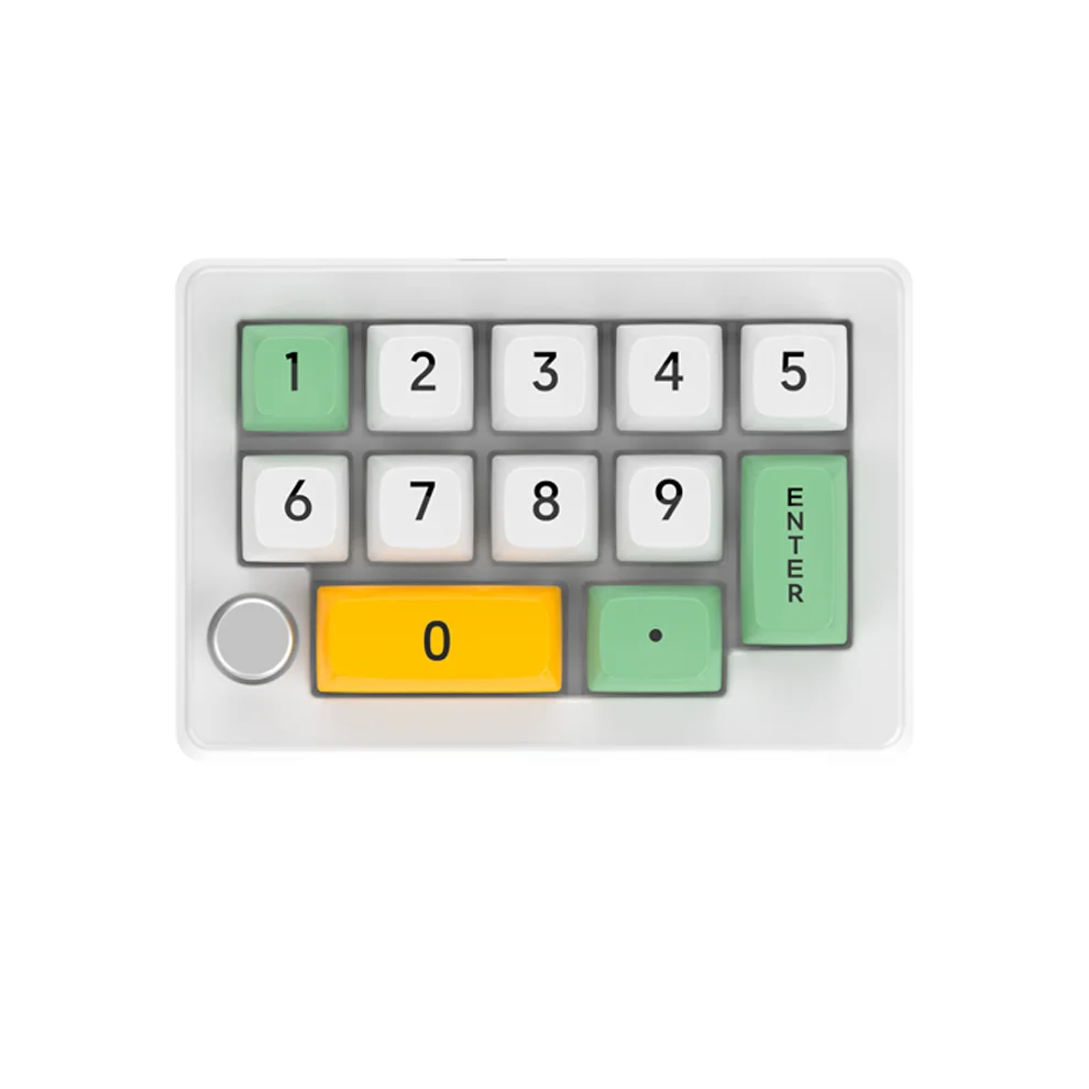 12 Key Programming Macro Keyboard with Knobs 7 Color RGB Mini ...