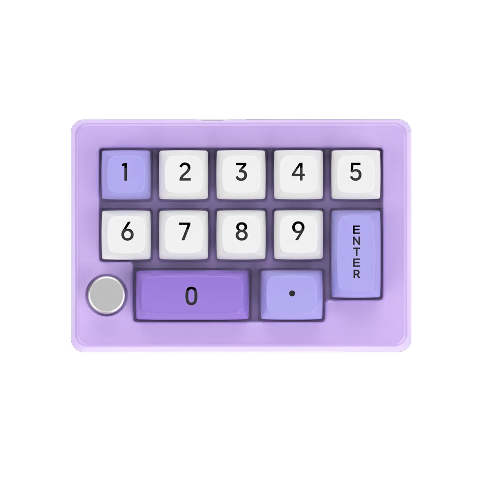 12 Key Programming Macro Keyboard with Knobs 7 Color RGB Mini ...