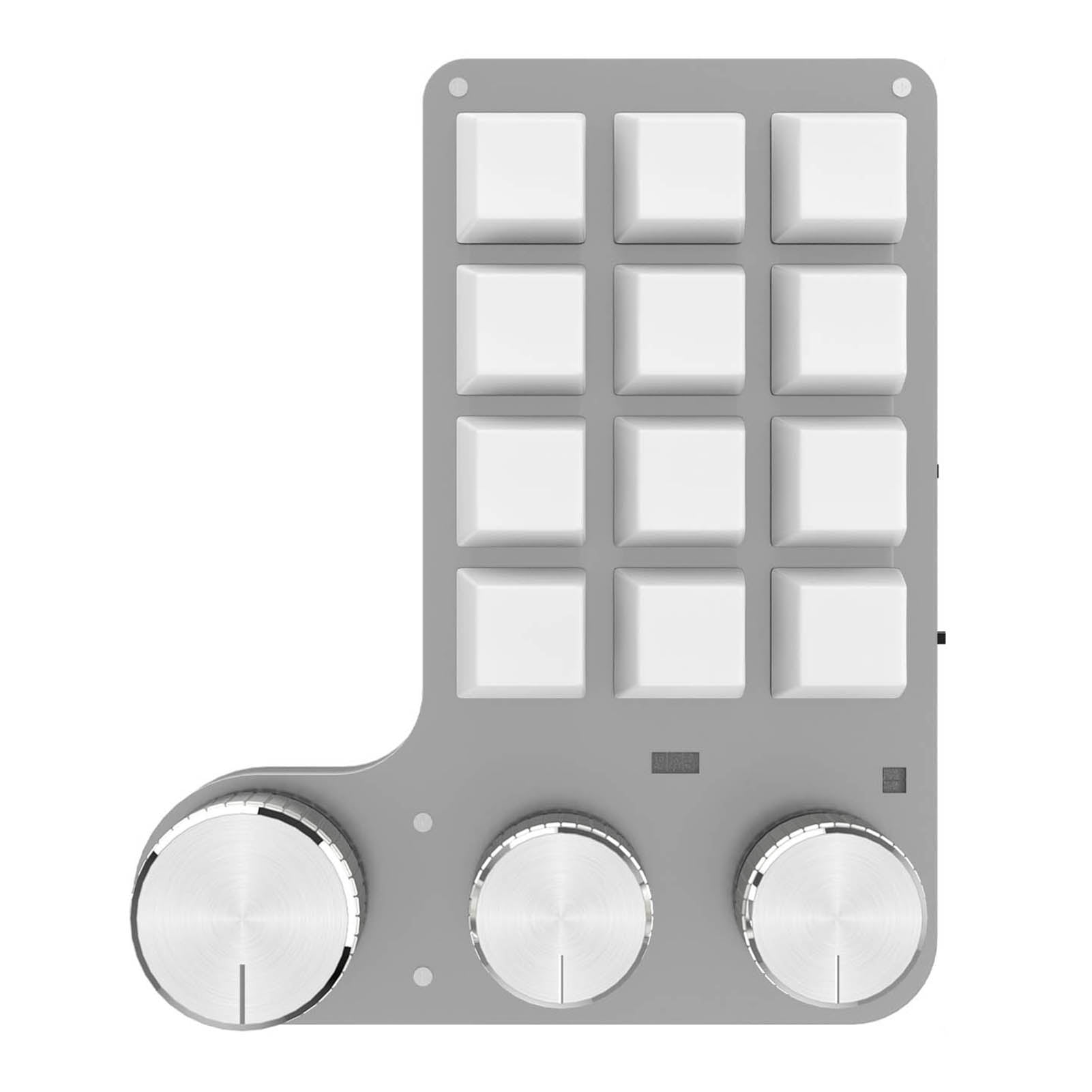 12-Keys 3 Knob Gaming Keypad Red Switch Keyboard With USB Wired+BT Dual Mode Multi-Function ...