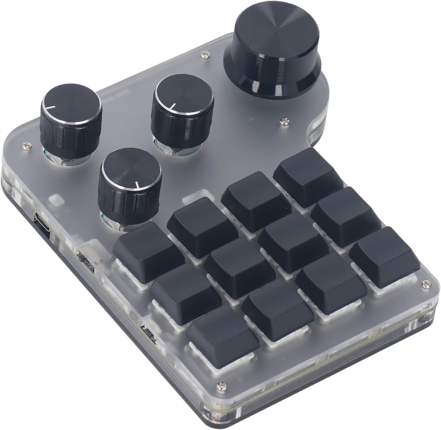 12 Keys 4 Knobs Macro Programmable Keyboard, Blue Switch RGB LED USB C ...