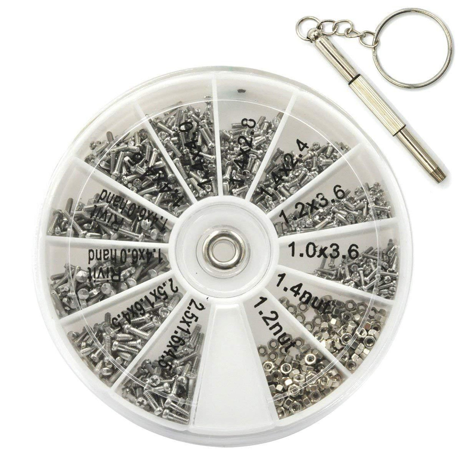12 Kinds Of Small Screws Nuts Assortment Kit M1 M1.2 M1.4 M1.6 Screw ...
