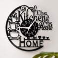 12'' Kitchen Vinyl Record Wall Clock, Kitchen Heart Home Theme Wall ...
