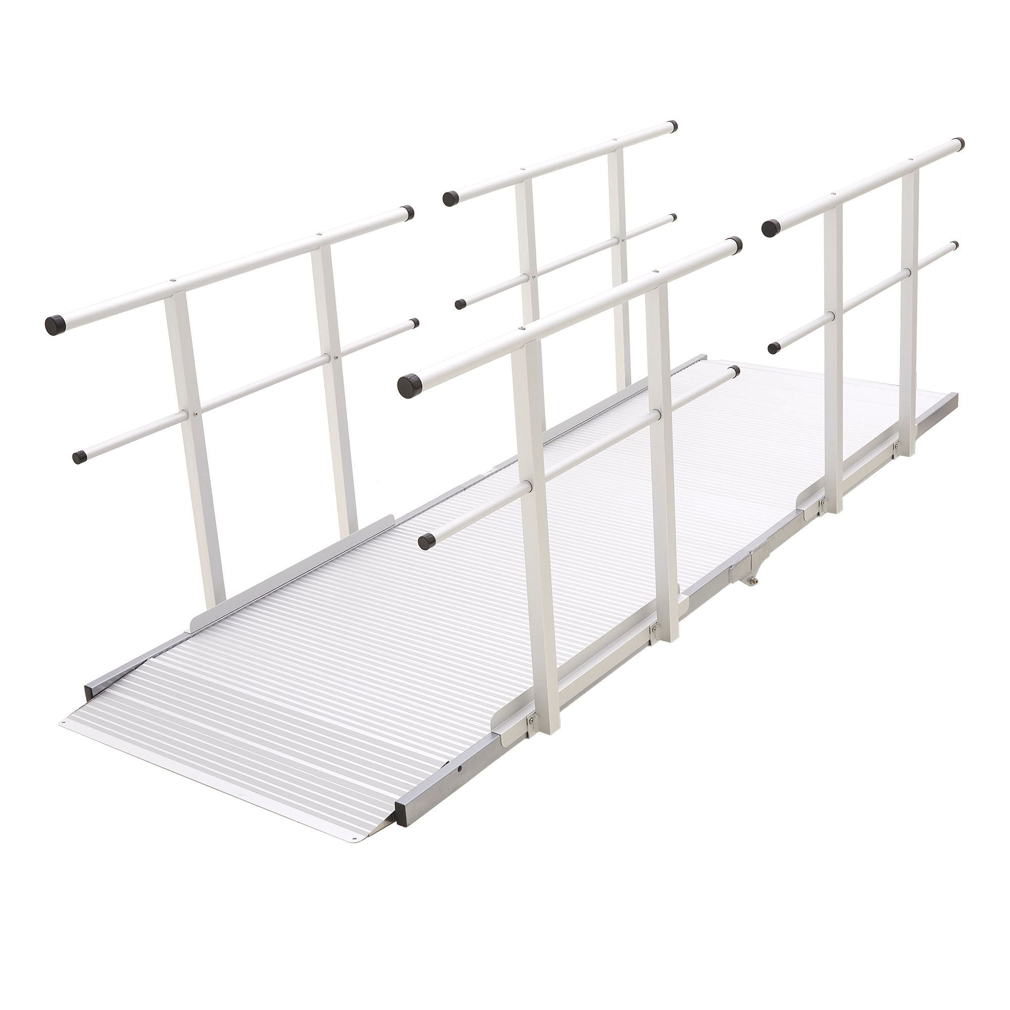Silver Spring 12' Portable Aluminum Wheelchair Ramp with Handrails for ...