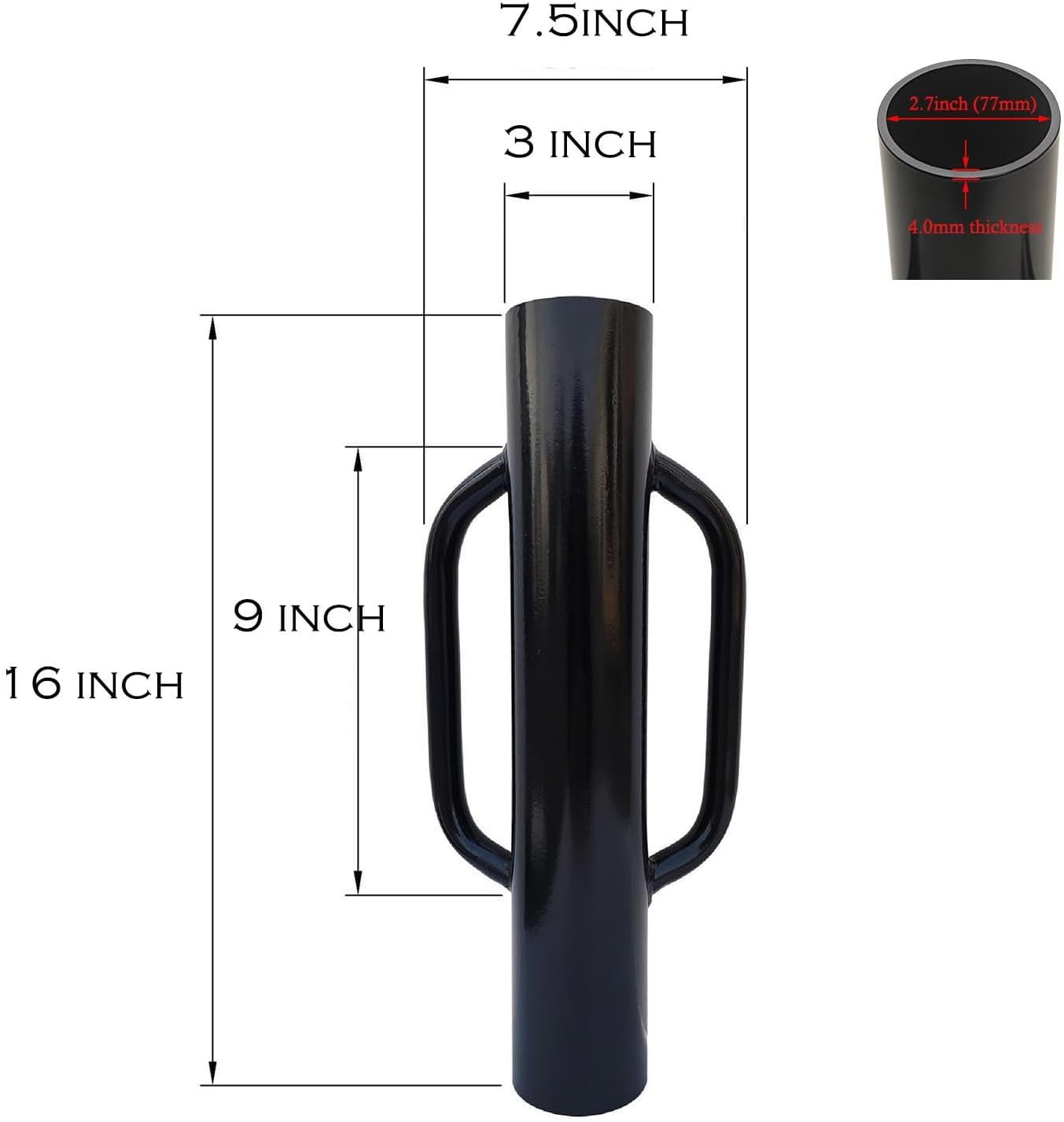 12 LB Steel T Post Pounder with Handle for Wooden Posts, 16 Inch ...