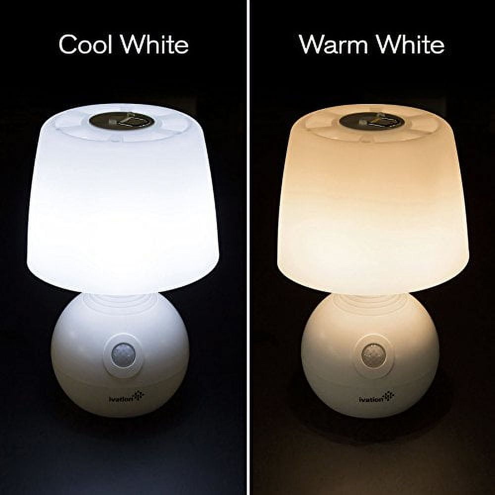 12-LED Battery Operated Motion Sensing Table Lamp - Dual Color Range ...