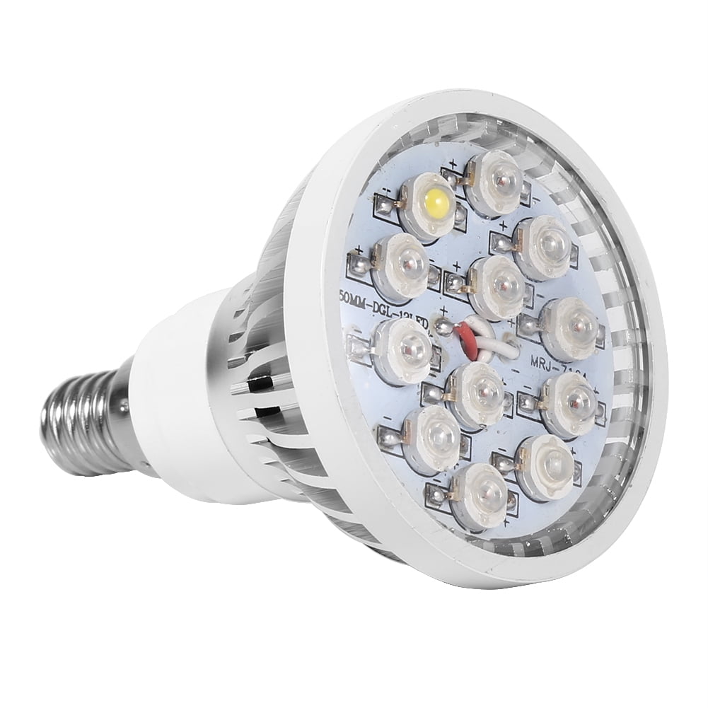 12 LED Grow Light Bulb, 85-265V, 24W, Hydroponic Plant Flower Growth ...