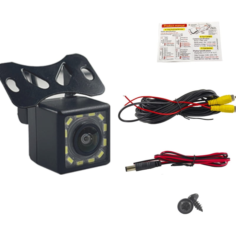 12 LED HD Car Backup Camera, 170° Wide Angle, IP68 Waterproof, Night ...