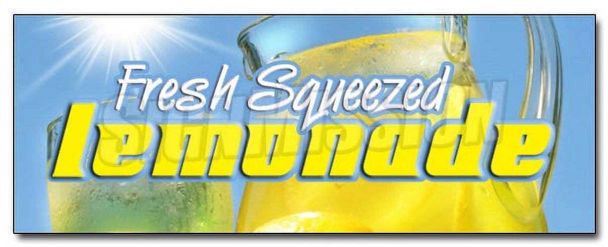 12" LEMONADE DECAL sticker stand fresh squeezed lemon - Walmart.com