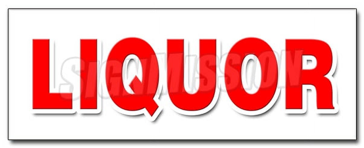 12" LIQUOR DECAL sticker wine cold beer ice discount top shelf brands ...