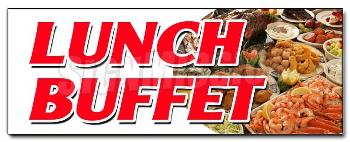 12" LUNCH BUFFET DECAL sticker ayce all you can eat food luncheon ...