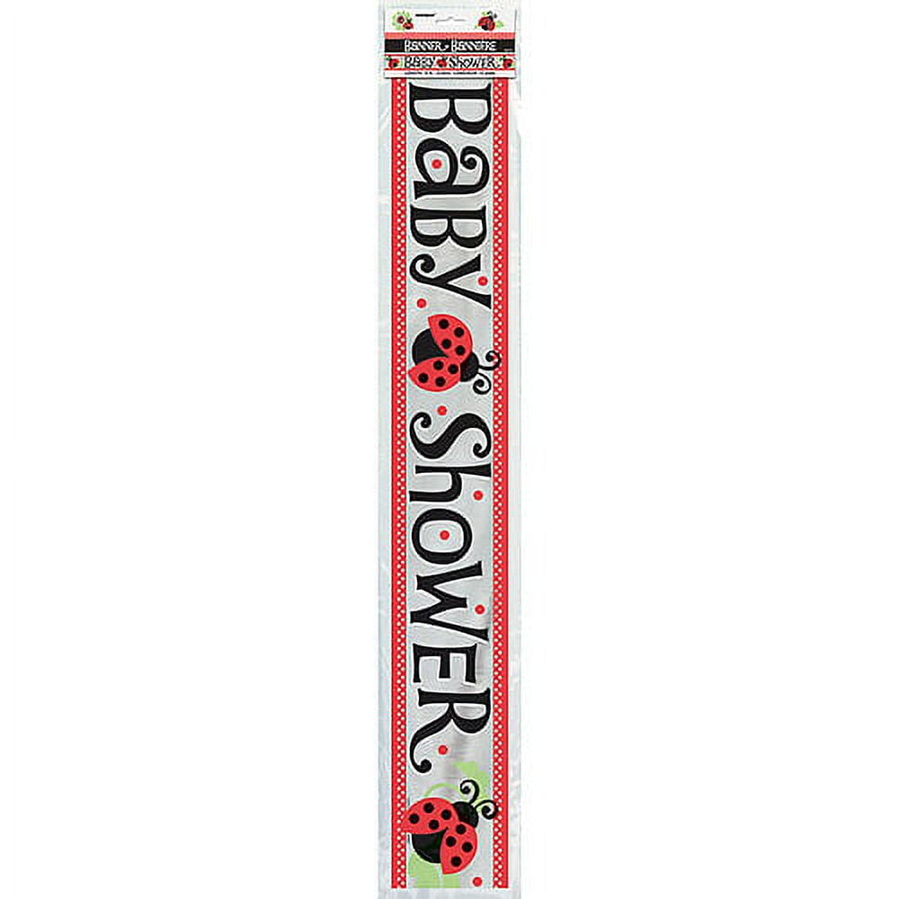 12' Ladybug Party Baby Shower Foil Banner - Walmart.com