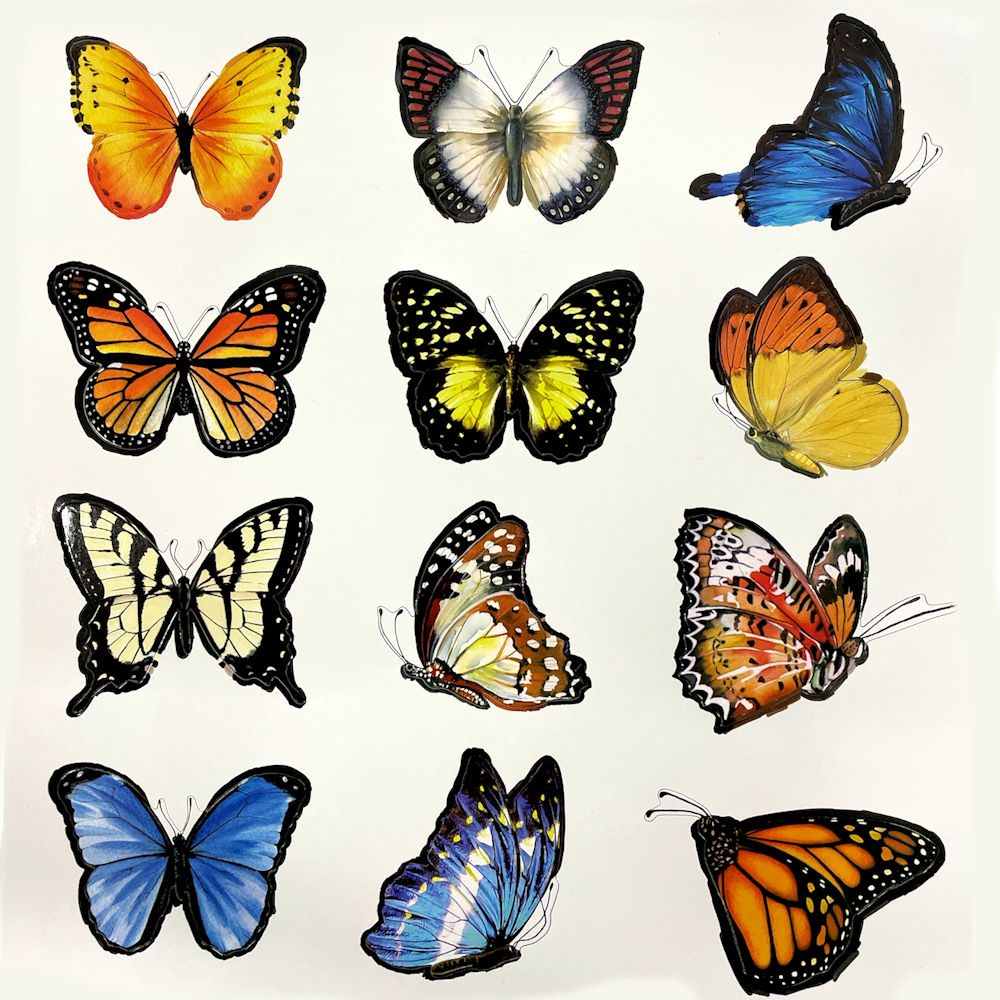 12 Large 3-inch Colorful Butterfly Magnets in Assorted Styles - Walmart.com