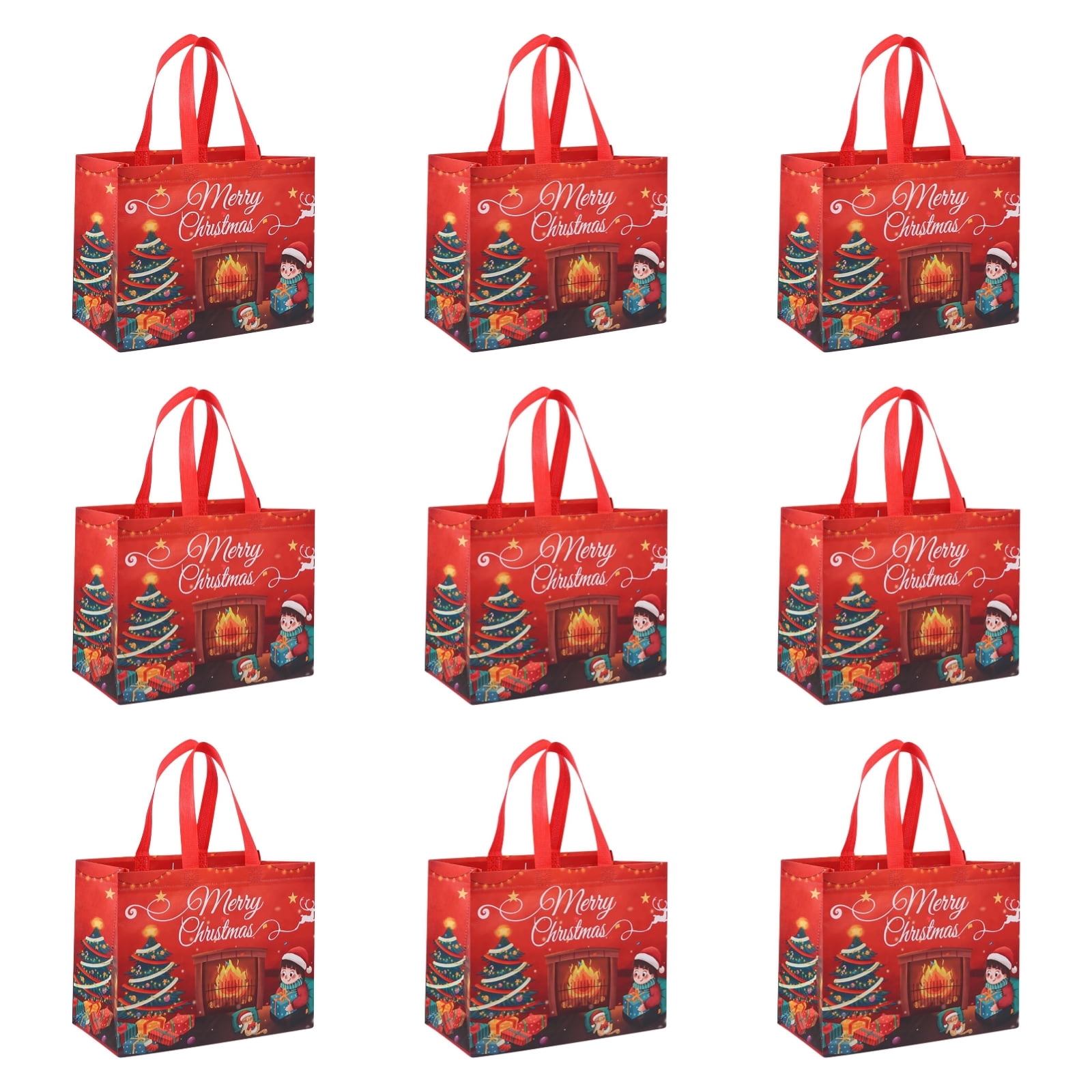 12" Large Christmas Gift Bags Bulk 9Pack - Large Christmas Gift Bags ...