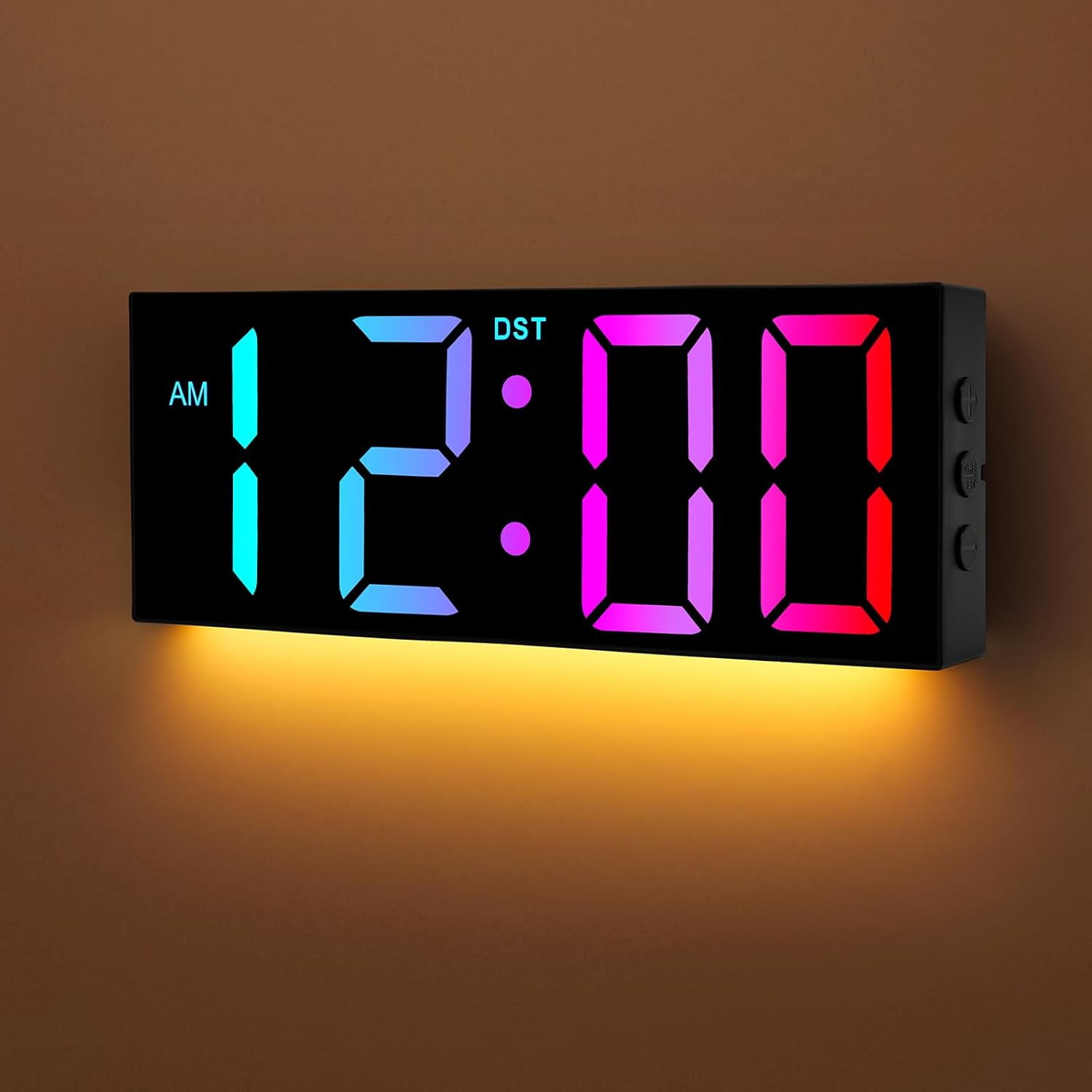 12" Large Digital Wall Clock with Remote Control, USB Powered, Corded ...