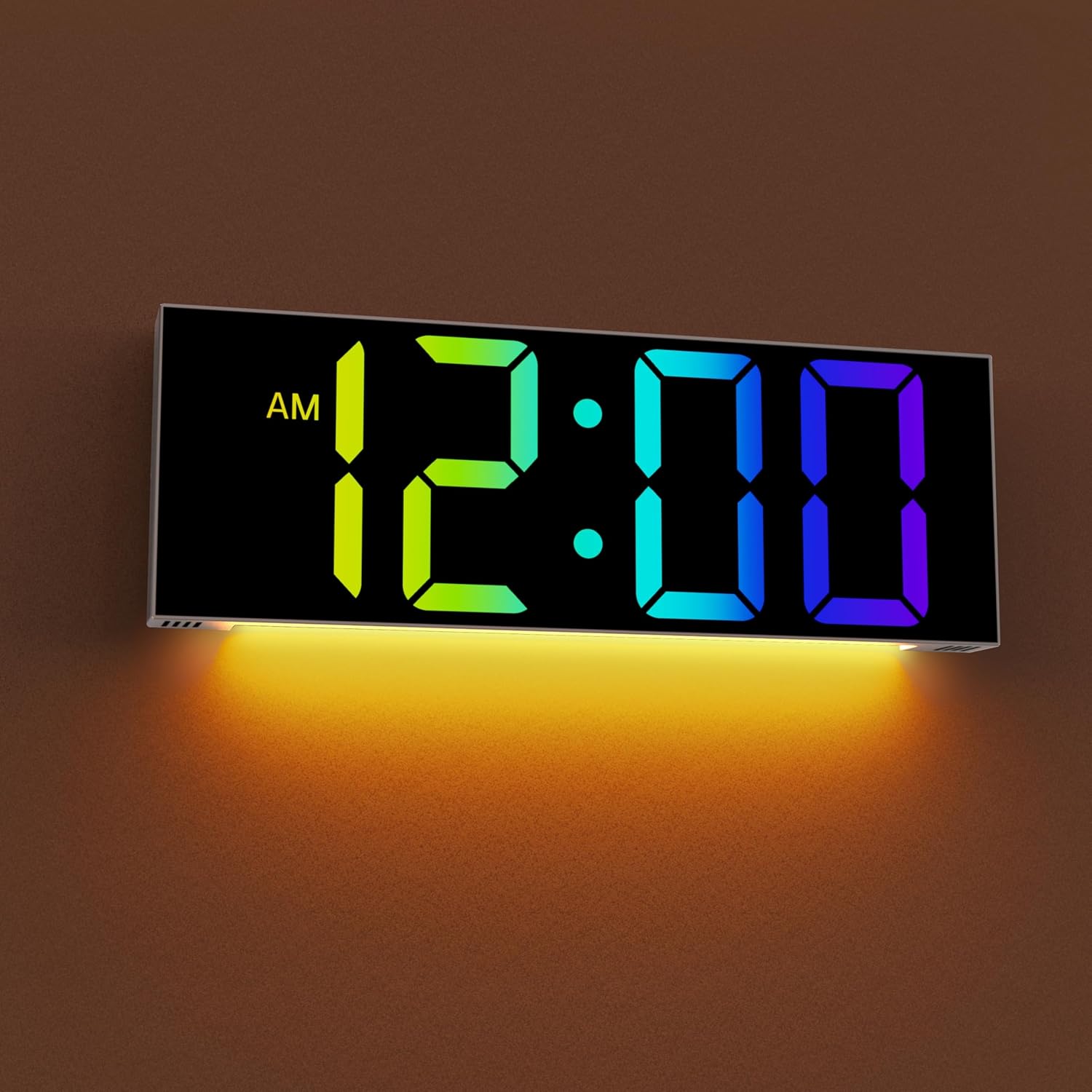 12'' Large Digital Wall Mount Clock with Remote Control, Big LED Screen ...