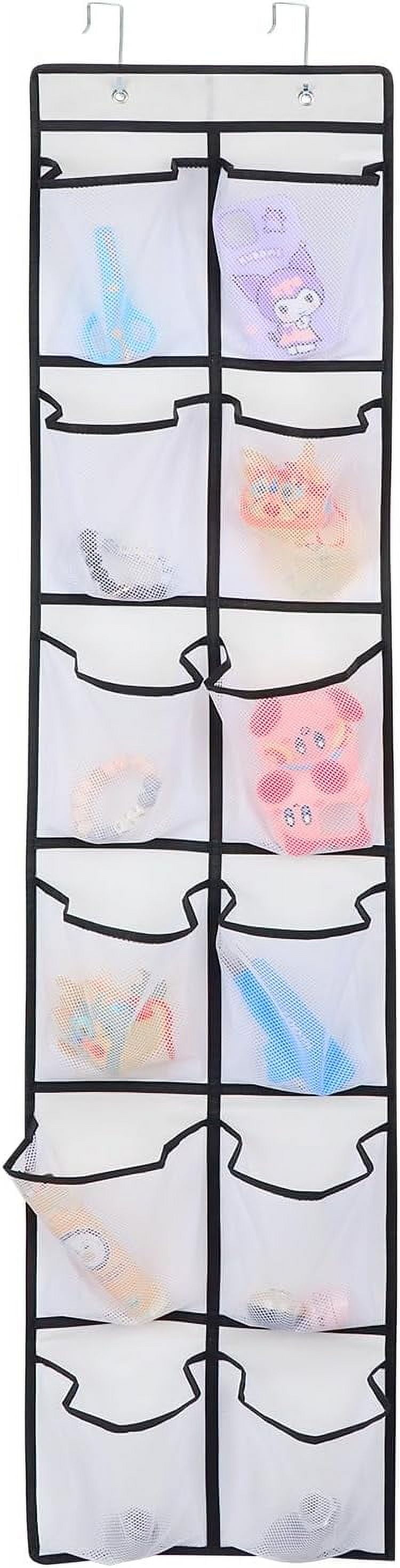12 Large Pockets Over Door Hanging Shoe Organizer Narrow Over the Door ...