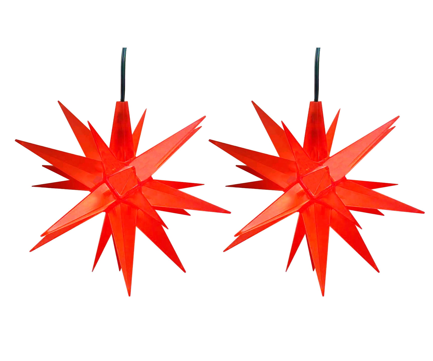12” Large (RED2PC) Illuminated LED Holiday Moravian Star - Outdoor ...