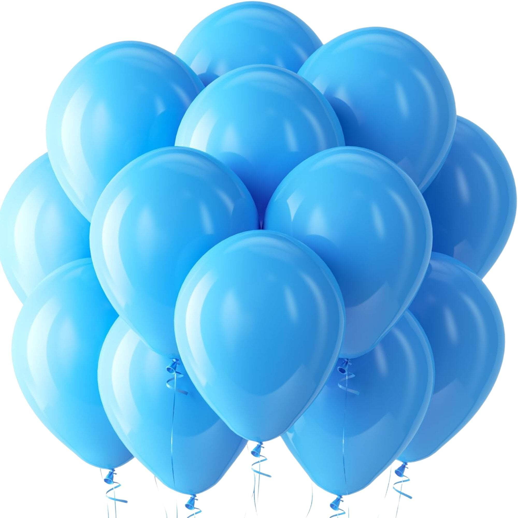 12" Latex Balloons – 10 Baloons, Baby Blue, Helium-Quality Party ...