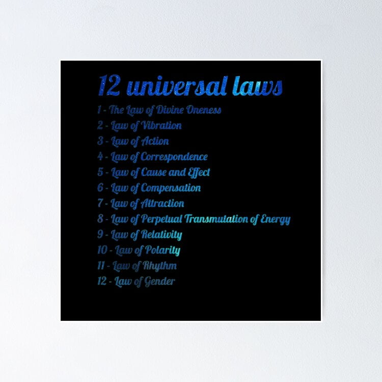 12 Laws Of The Universe, Law Of Attraction, Manifestation And ...