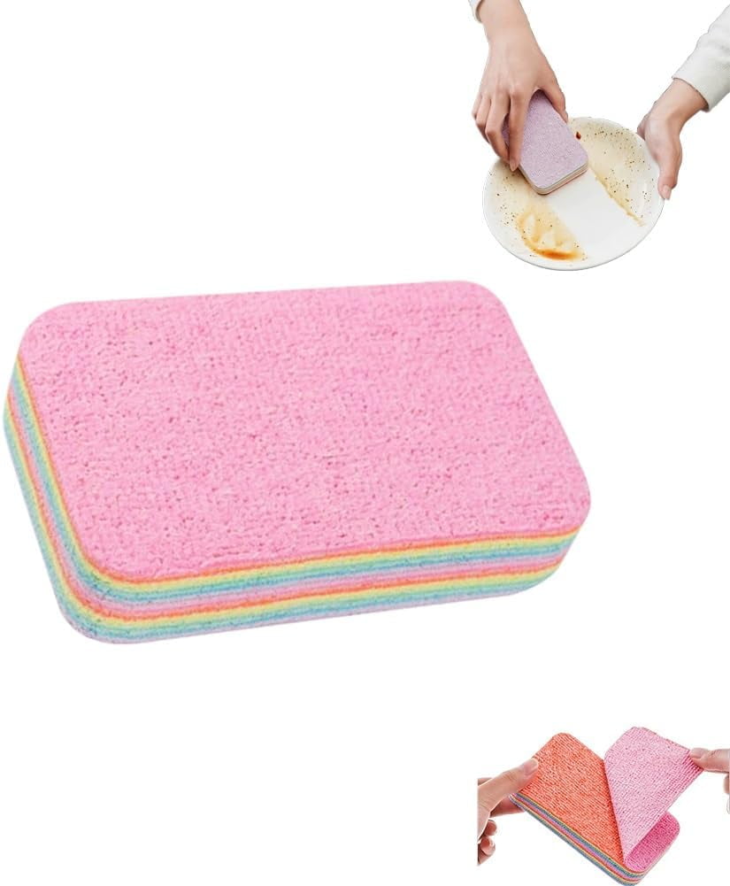 12 Layer Microfiber Sponge, Rainbow Sponge, Layered Sponges, Multi ...