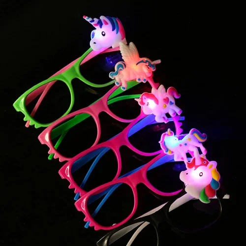 12 Led Unicorn Glasses Light Up Sunglass Flashing Unicorn Party Favors ...