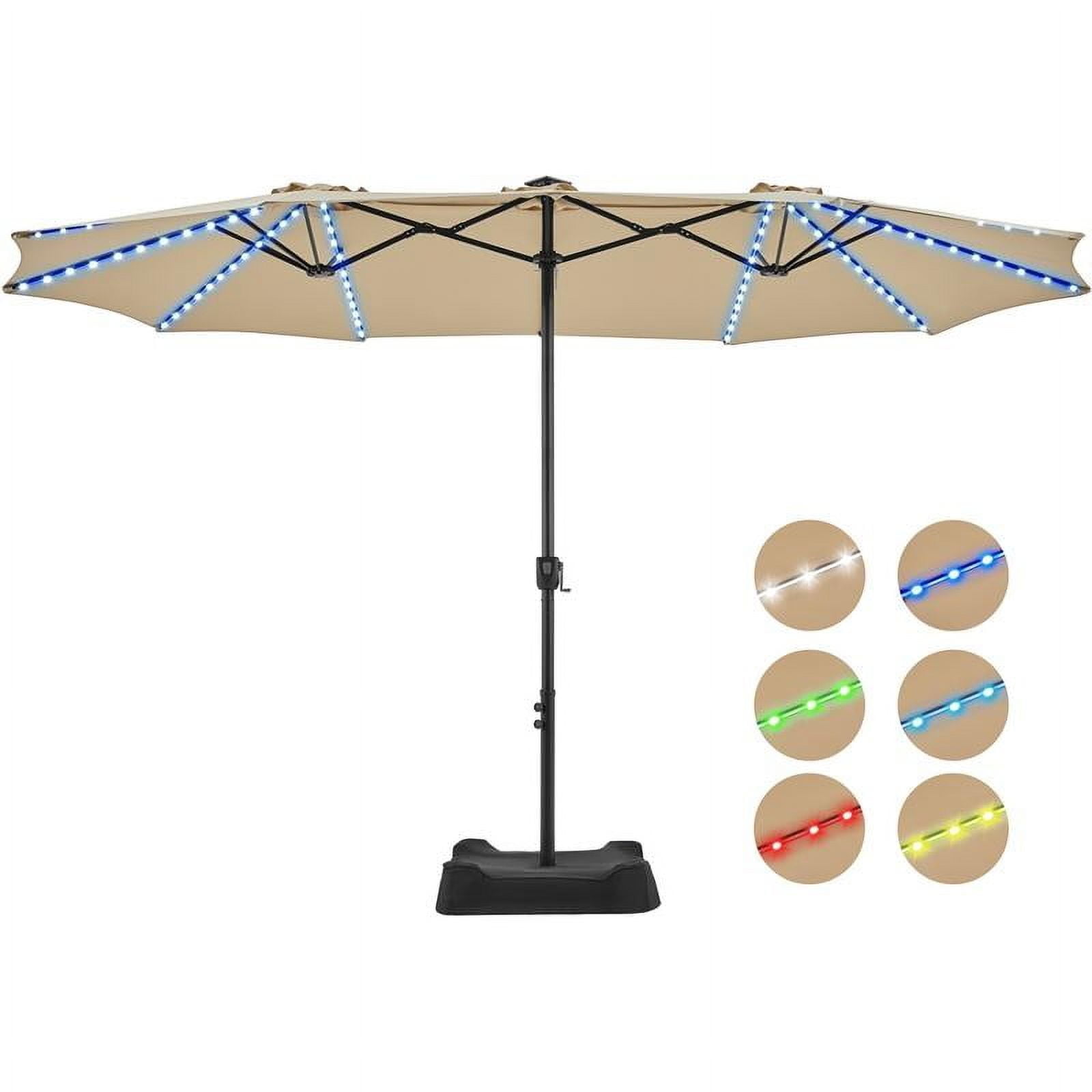 【12 Light Model Umbrella】Yaheetech 15/13ft Patio Parasol with Multi ...