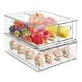 12 Litre-Fridge Drawer Organizer, Fridge Drawers - Clear Stackable Pull ...